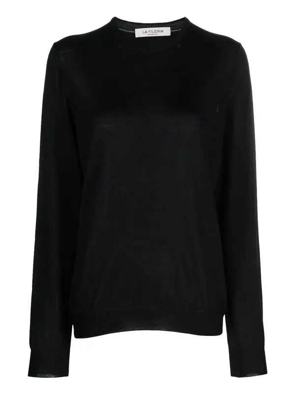FILERIA Long-sleeve Wool-blend Jumper - Black
