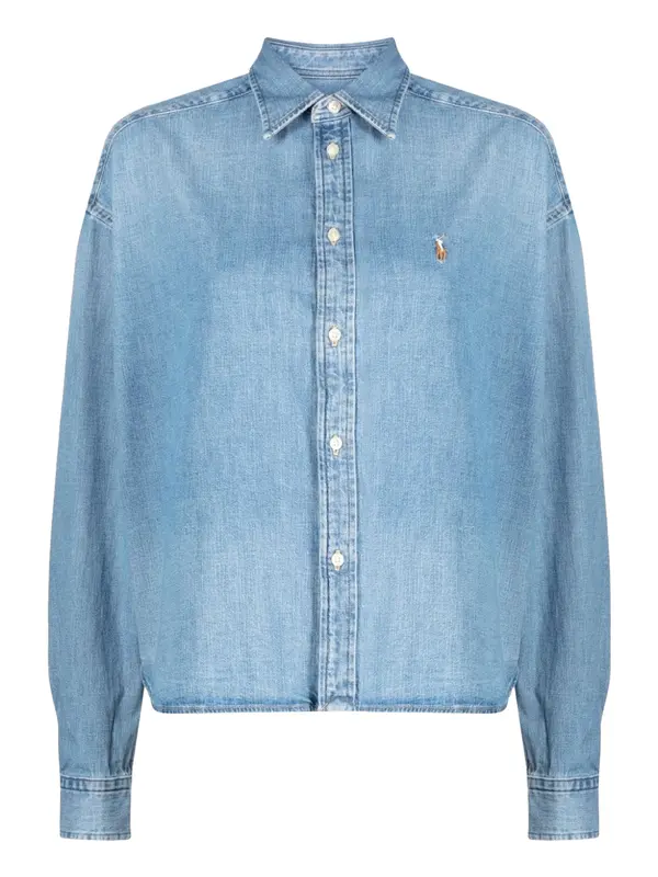 Polo Ralph Lauren Logo-embroidered Denim Shirt - Blue