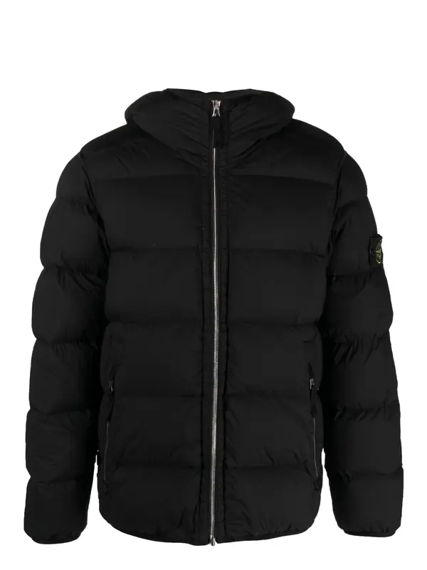 Stone Island Seamless Tunnel Down-tc Hooded Jacket - Black