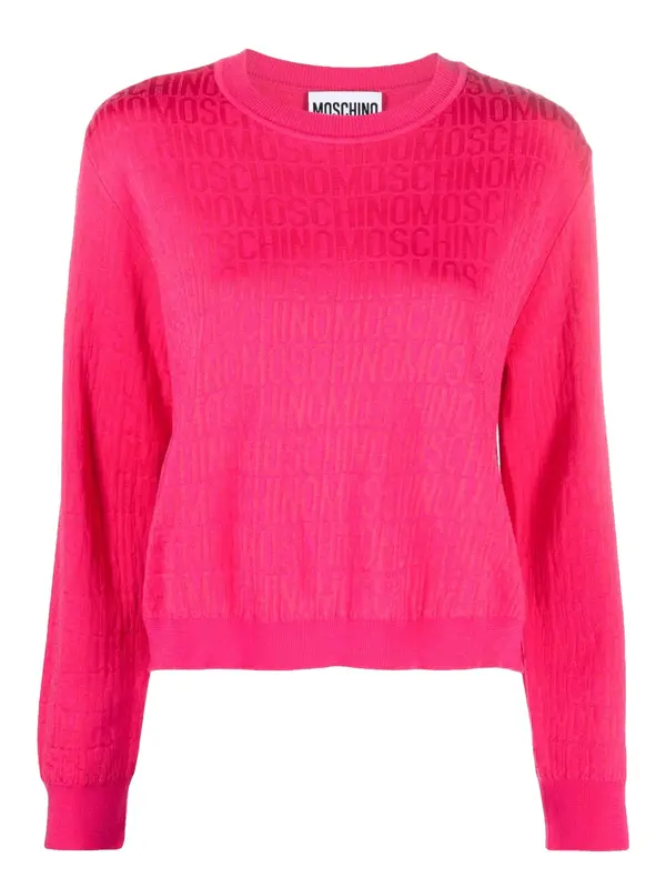 Moschino Jacquard Wool Jumper - Pink
