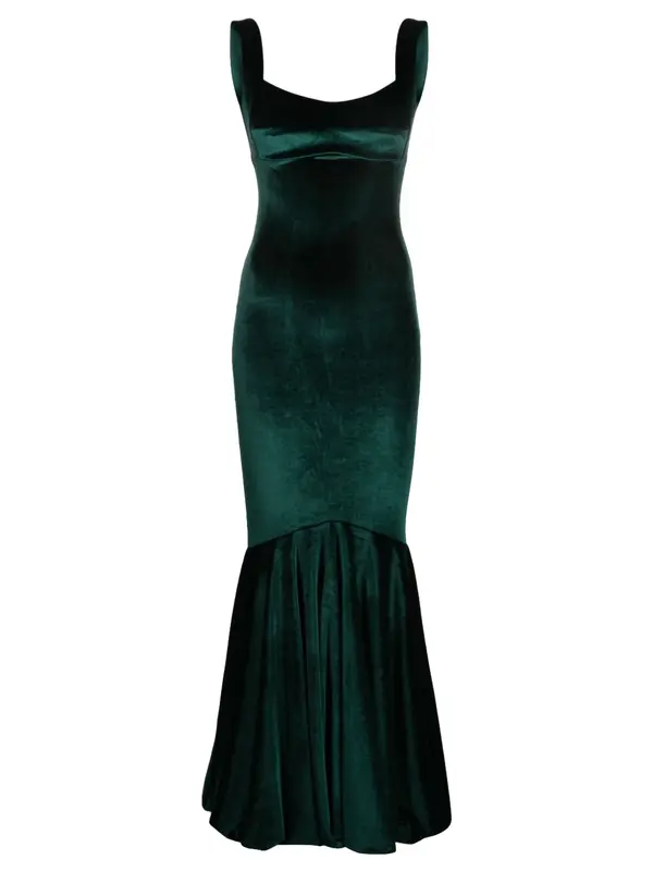ATU BODY COUTURE Velour Maxi Dress - Green