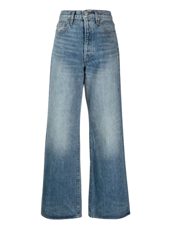 Amiri High-rise Wide-leg Jeans - Blue