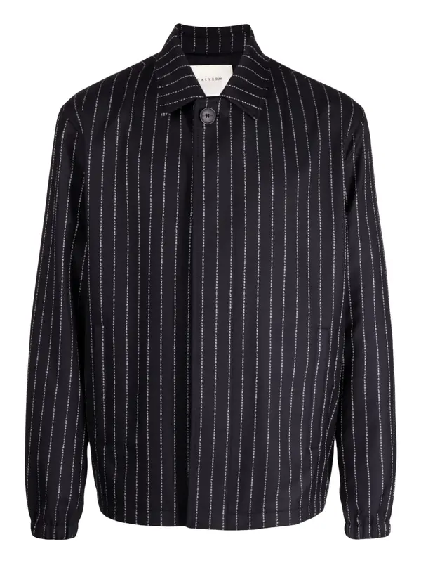 1017 Alyx 9sm Logo-stripe Virgin Wool Jacket - Black