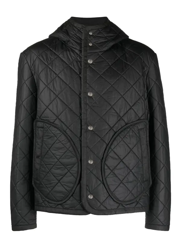 CRAIG GREEN Diamond-quilted Hooded Jacket - Black
