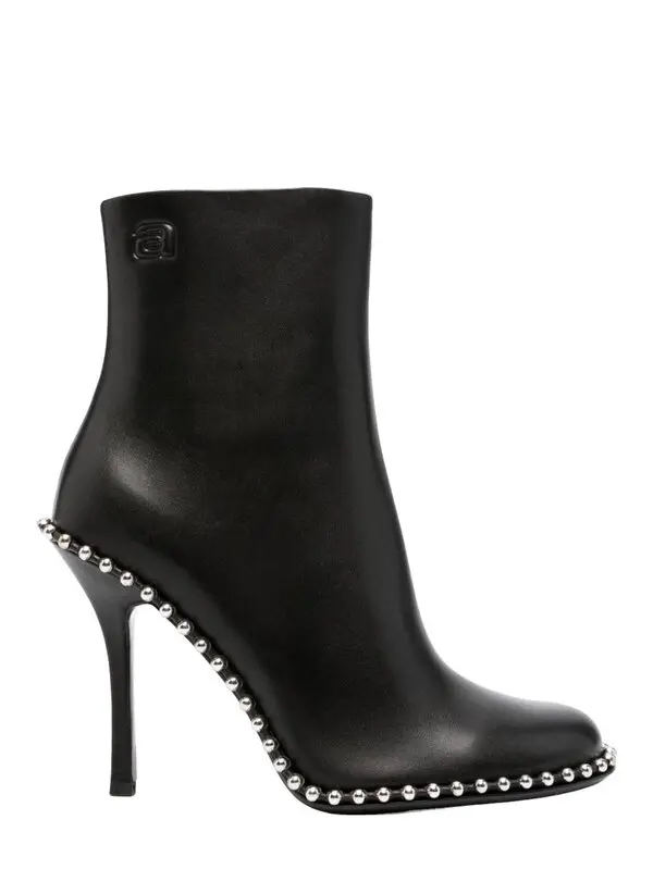 Alexander Wang 110mm Stud-embellished Leather Ankle Boots - Black