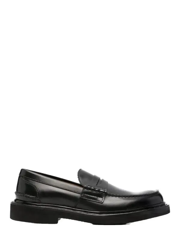 Premiata Leather Penny Loafers - Black
