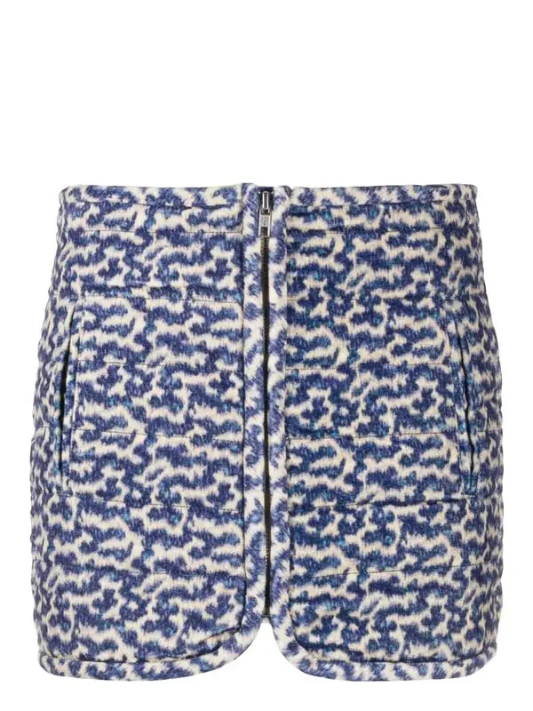 MARANT ETOILE Arona Abstract-pattern Skirt - Blue