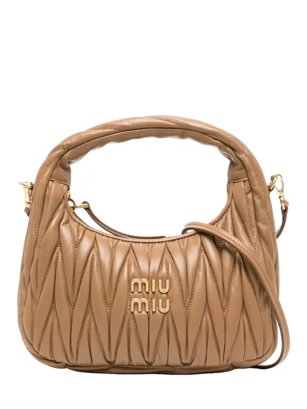 Miu Miu Wander Matelassé Shoulder Bag - Brown