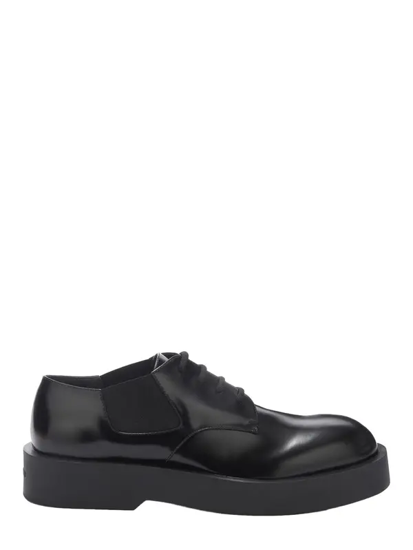 JIL SANDER Chunky Sole Leather Derby Shoes - Black