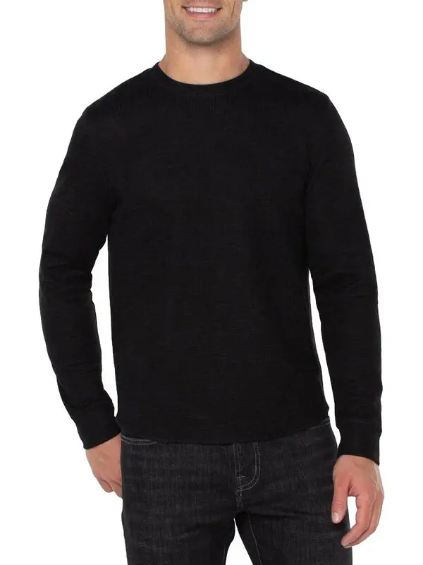 LIVERPOOL Crewneck Long Sleeve Sweater - Black