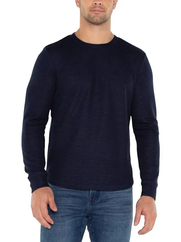 LIVERPOOL Crewneck Long Sleeve Sweater - Navy
