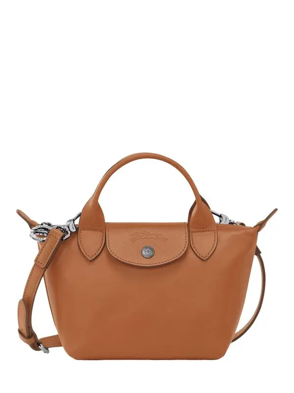 Longchamp Le Pliage Xtra Leather Top Handle Bag - Cashew
