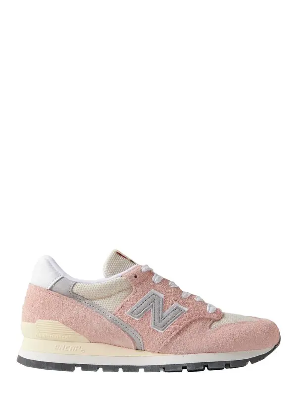 NEW BALANCE 996 Leather-trimmed Sneakers - Pink