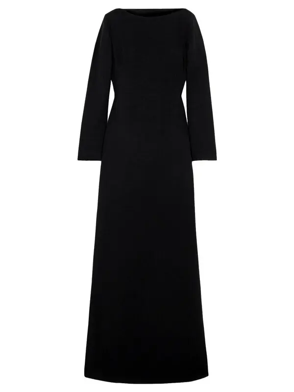 Valentino Garavani Open-back Silk-crepe Gown - Black
