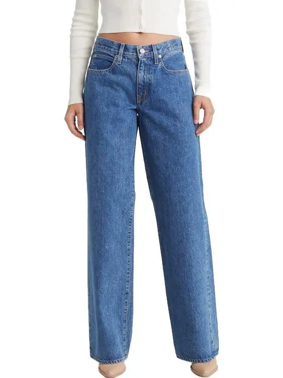 SLVRLAKE Mica Low Rise Wide Leg Jeans - Sweet Memory