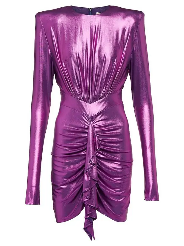 Alexandre Vauthier Draped Satin Jersey Minidress - Pink