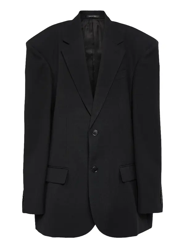 Balenciaga Wool Blazer - Black