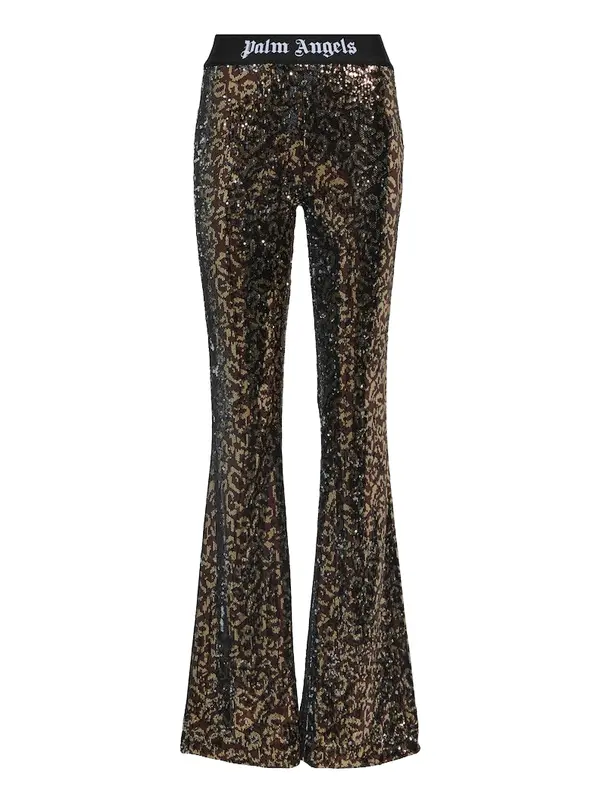 Palm Angels Sequined Flared Pants - Multicoloured