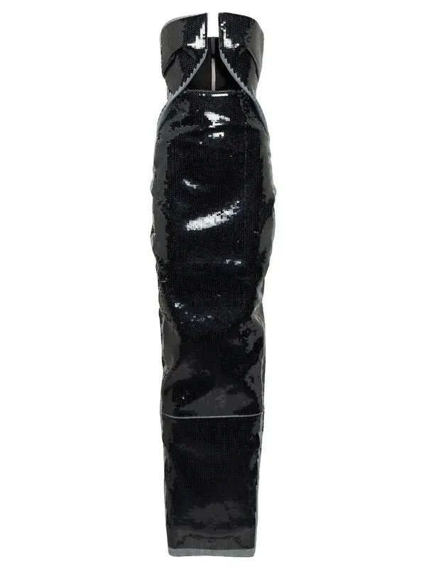 Rick Owens Strapless Sequined Gown - Blue