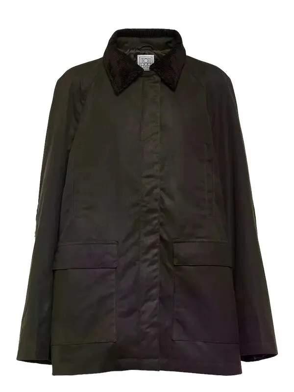 TOTÊME Coated Cotton Jacket - Green