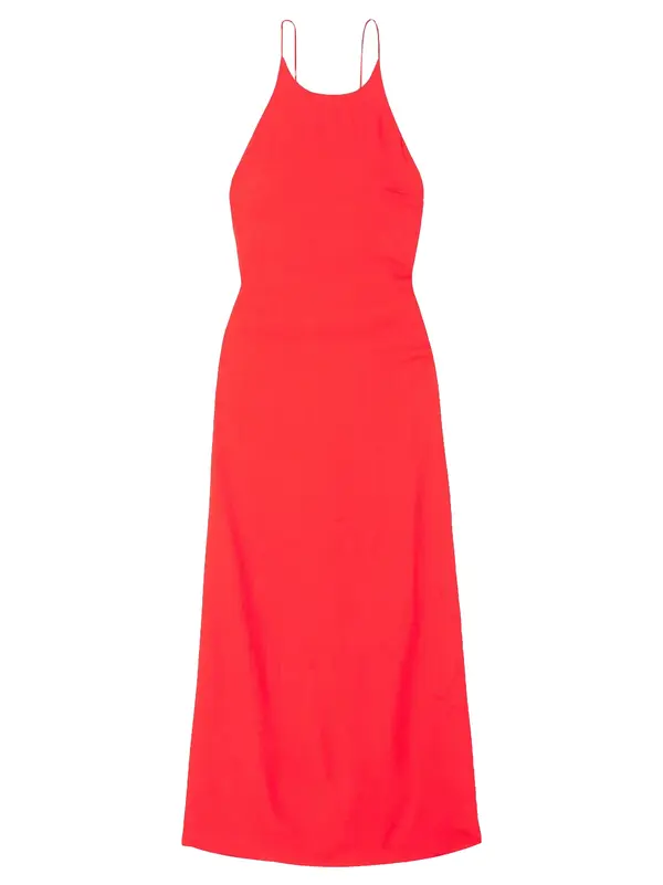 Gauchere Crepe Maxi Dress - Red