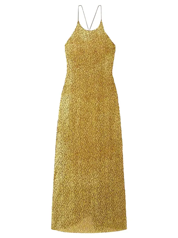 Gauchere Bouclé-crepe Maxi Dress - Yellow