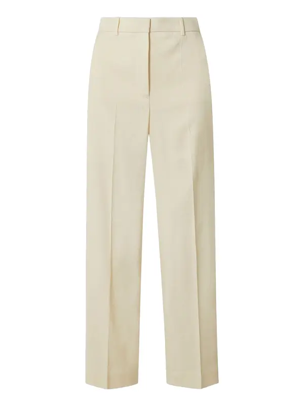 JOSEPH Trina Crepe Straight-leg Pants - Ivory