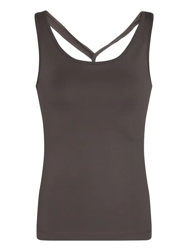 Bite Studios Tendu Stretch-cotton Jersey Tank - Dark Gray