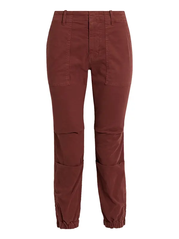 NILI LOTAN Paris Cropped Tapered Pants - Brick