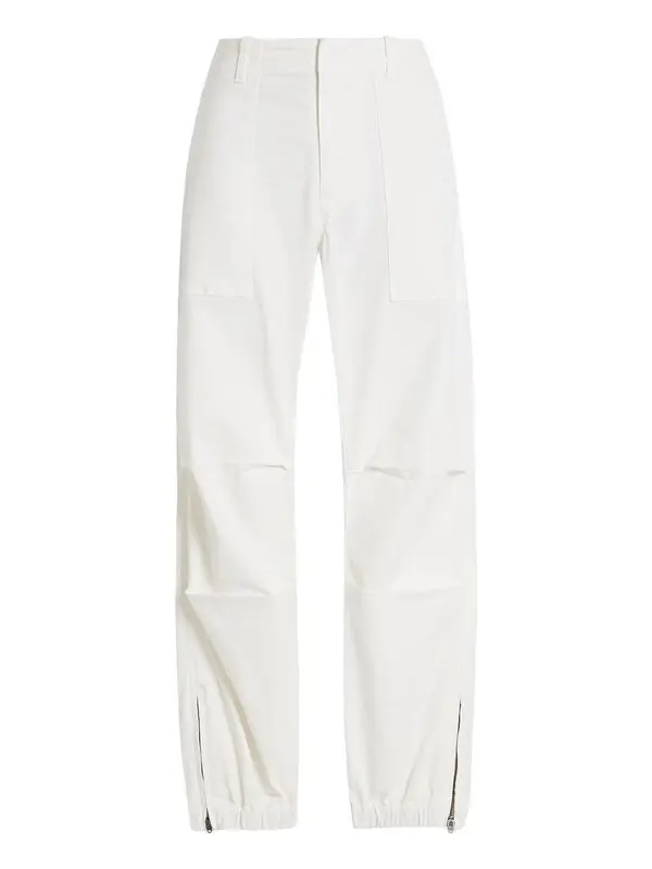 NILI LOTAN Paris Cropped Tapered Pants - White
