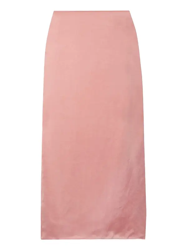 Gauchere Vitalia Cupro Satin Midi Skirt - Pink