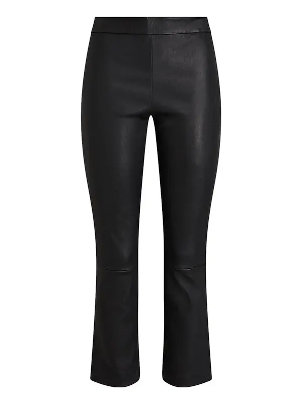 Theory Leather Kick-flare Pants - Black