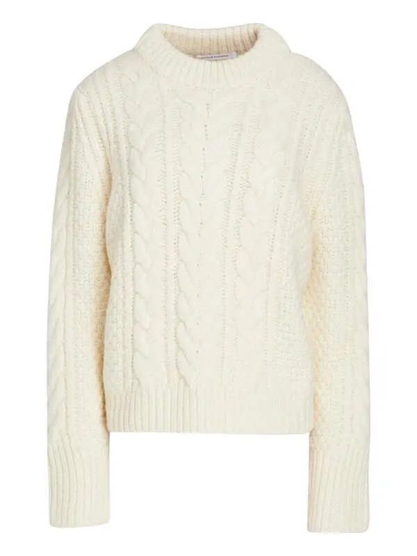 Cecilie Bahnsen Hope Cutout Cable-knit Sweater - Ecru