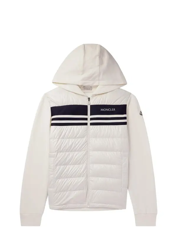 Moncler Slim-fit Zip-up Hoodie - Neutrals