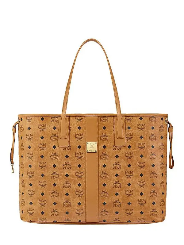 Mcm Liz Large Reversible Tote - Cognac