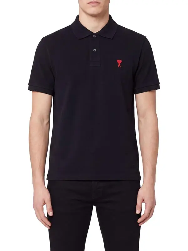 AMI Paris Polo Shirt - Black