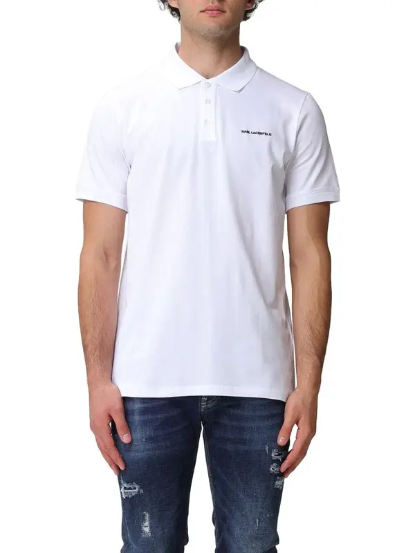 Karl Lagerfeld Polo Shirt - White