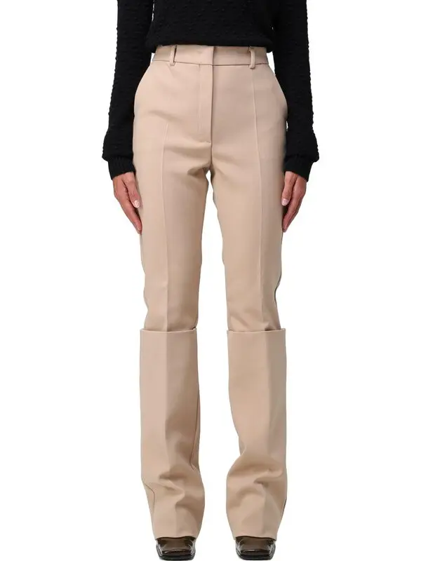 Sportmax Stretch Wool Blend Pants - Beige