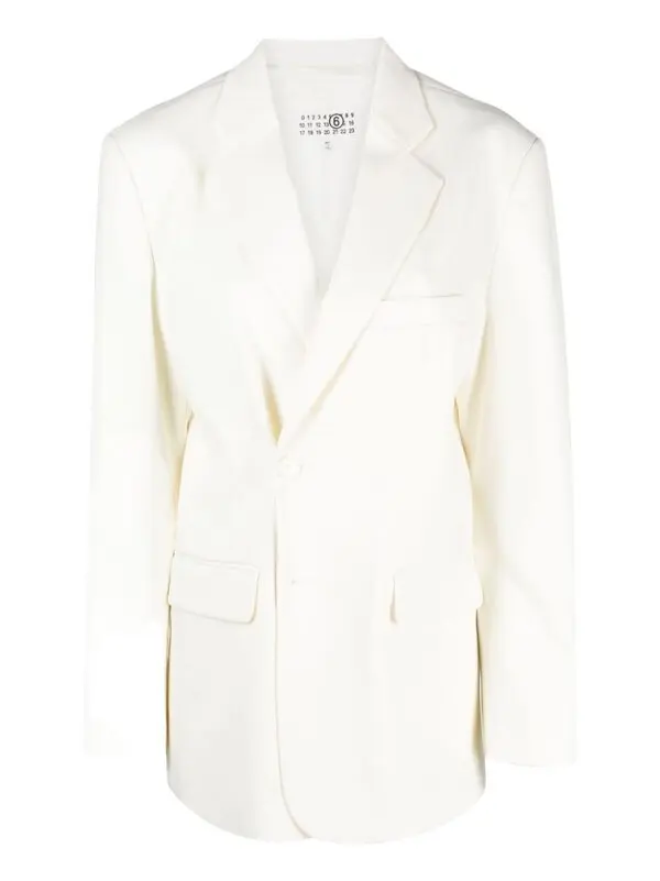 MAISON MARGIELA Asymmetric Double-breasted Blazer - White