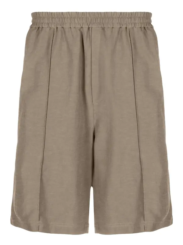 Helmut Lang Pintucked Bermuda Shorts - Green