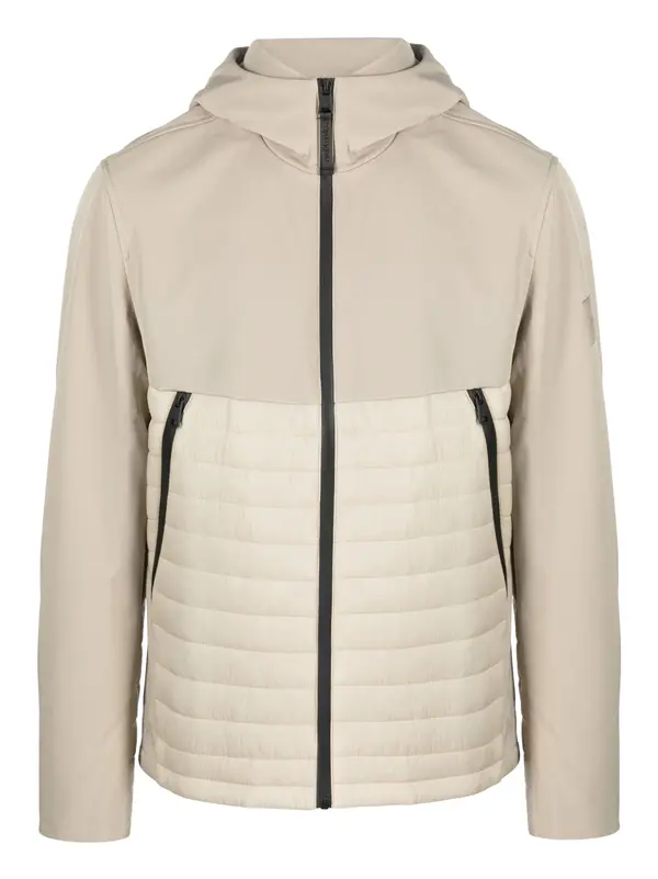 Calvin Klein Zip-up Padded Hooded Jacket - Neutrals