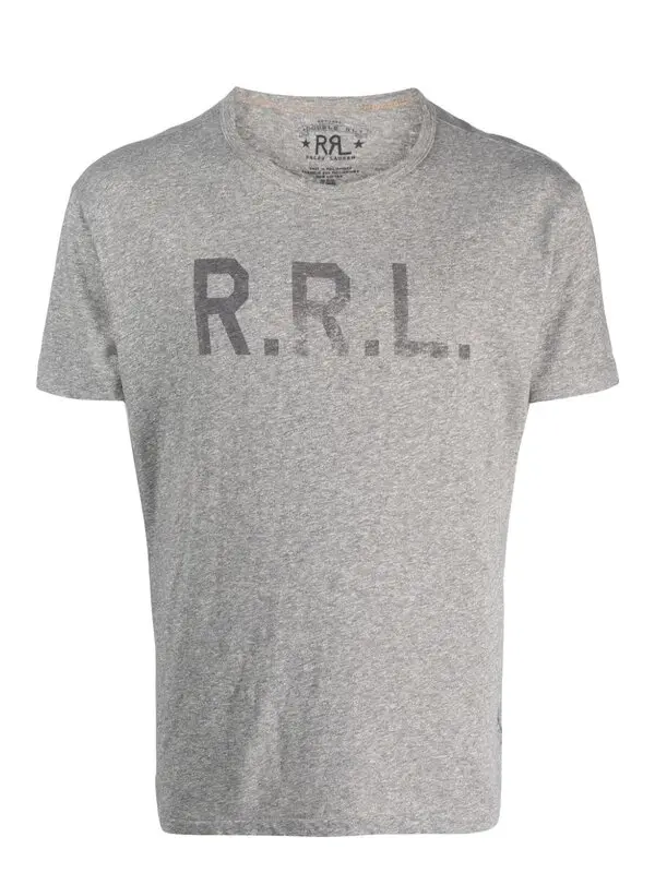 Ralph Lauren Logo Print Cotton T-shirt - Grey