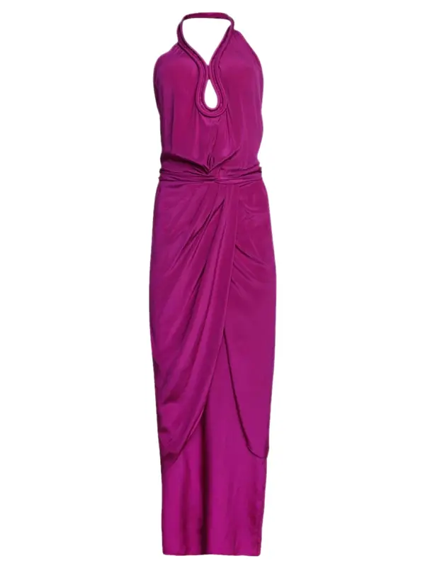 Johanna Ortiz Adinkra Halterneck Maxi Dress - Purple