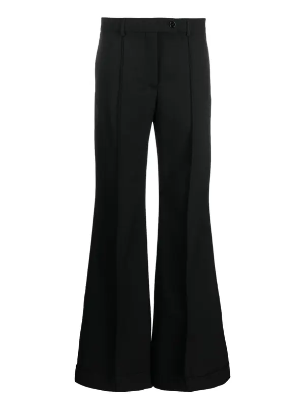 Acne Studios Mid-rise Flared Trousers - Black