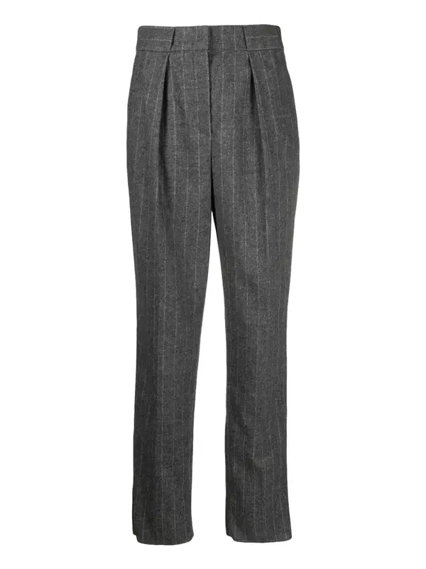 Emporio Armani Pinstripe Tailored Trousers - Grey