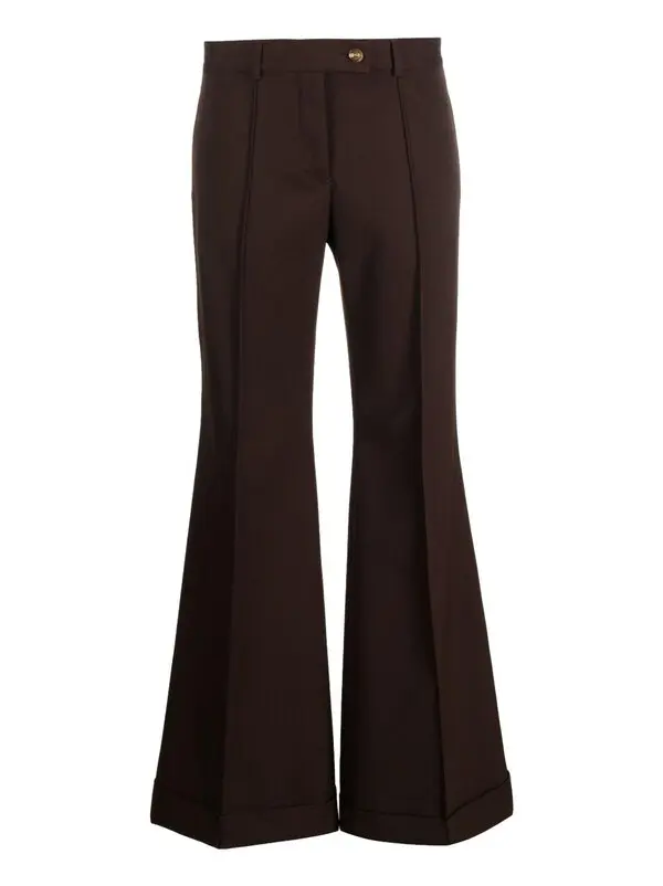 Acne Studios Mid-rise Flared Trousers - Brown