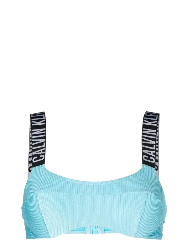 Calvin Klein Ribbed Bralette Bikini Top - Blue