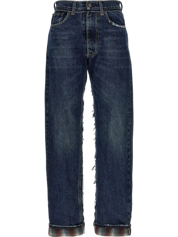 MAISON MARGIELA X Pendleton Yoke-detail Jeans - Blue