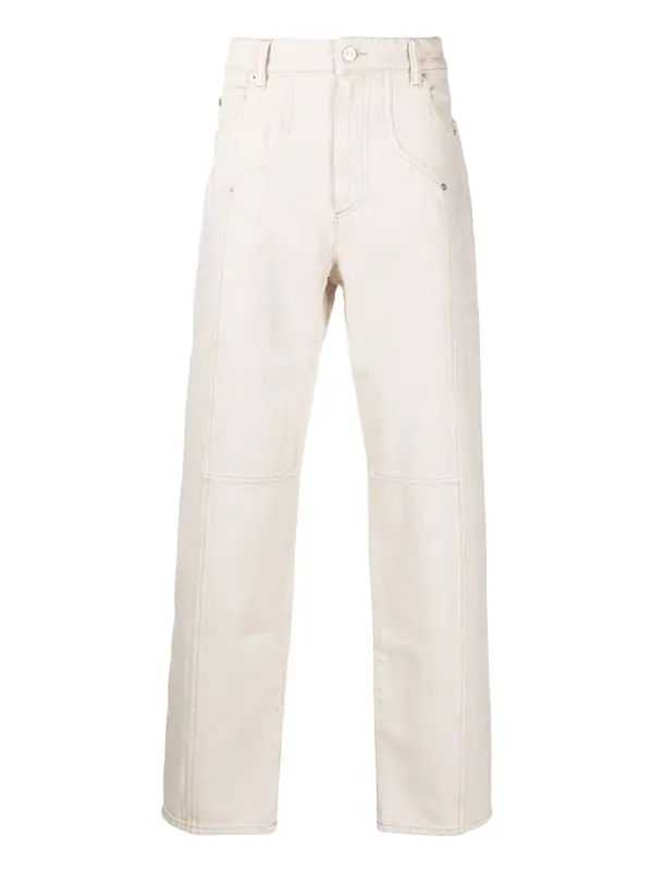 MARANT Javi Straight-leg Trousers - Neutrals