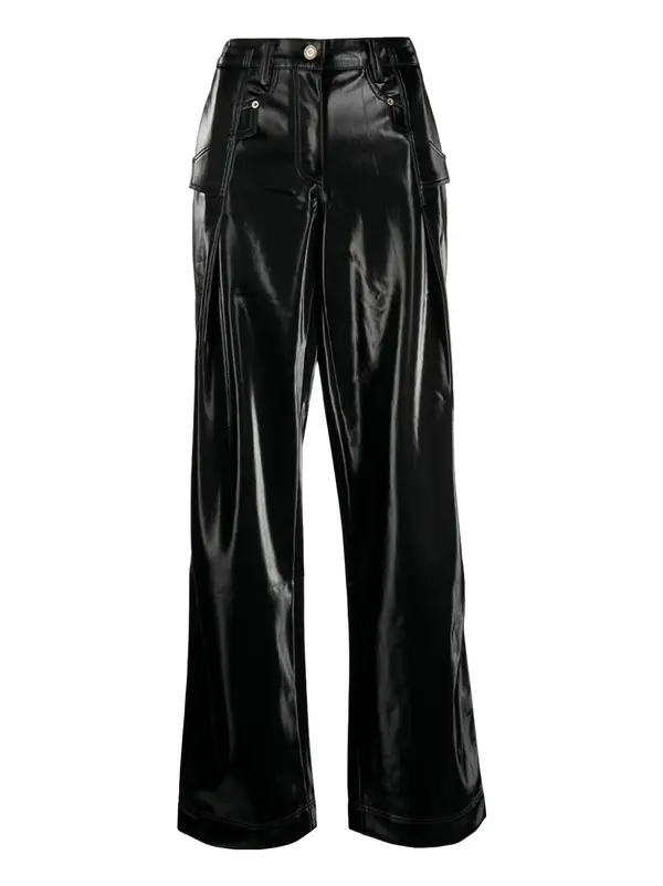 REJINA PYO Aaron Faux-leather Jeans - Black